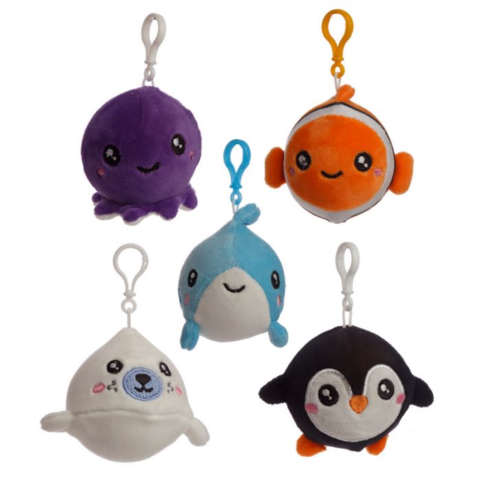 Adoramals Squeezies Squishy Plush Sealife Keyring