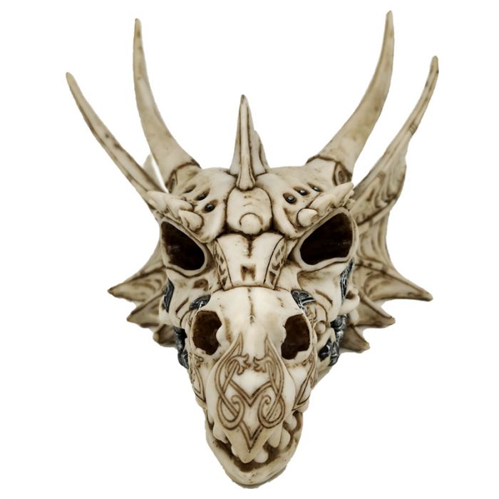 Dragon Skull Decoration with Metallic Detail