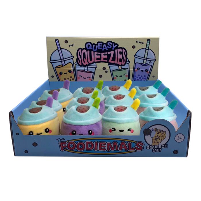Queasy Squeezies Foodiemals Bubble Tea Plush Squeezy Toy