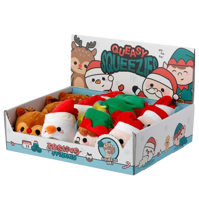 Queasy Squeezies Festive Friends Christmas Plush Squeezy Toy