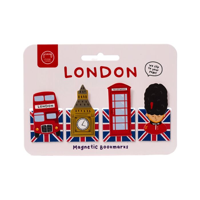 London Souvenir Shaped Magnetic Bookmark Set