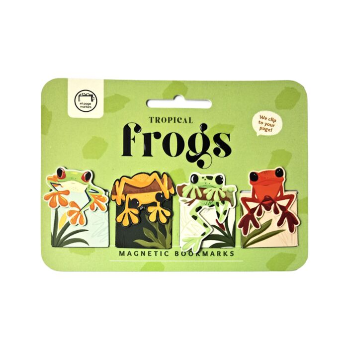 Tropical Frogs Magnetic Bookmark Set