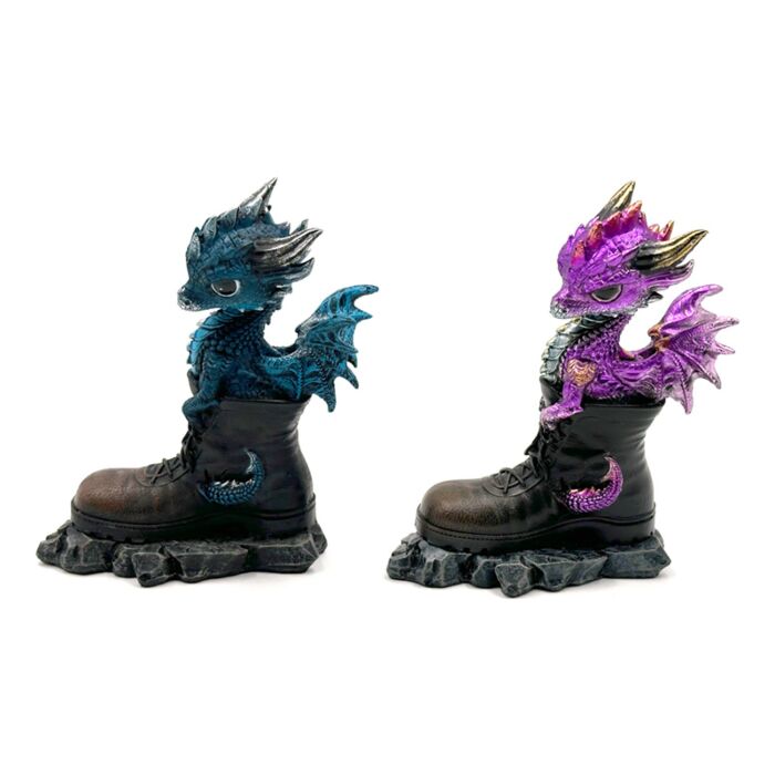 Elements Cute Baby Dragon in Old Boot