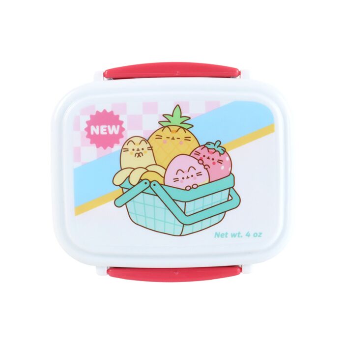 Pusheen the Cat Fruits Clip Lock Stacked Bento Lunch Box with Cutlery