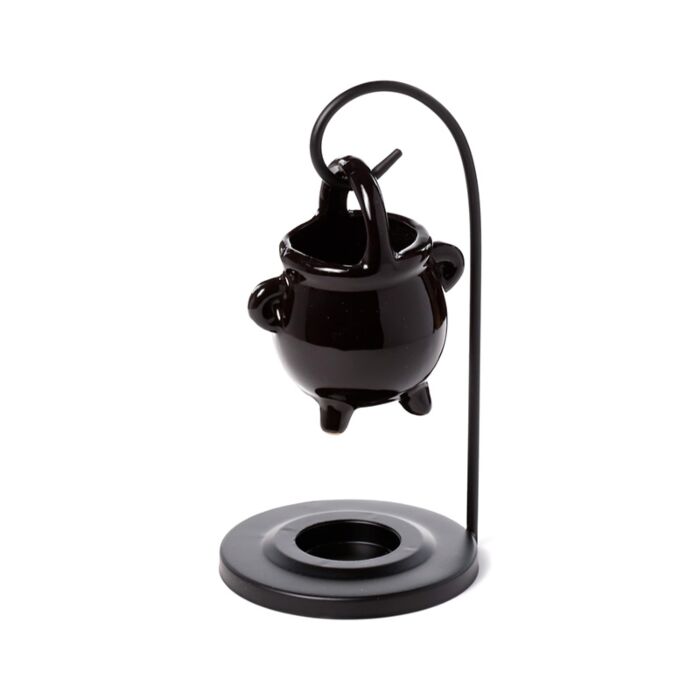 Black Cauldron Hanging Oil Burner with Stand