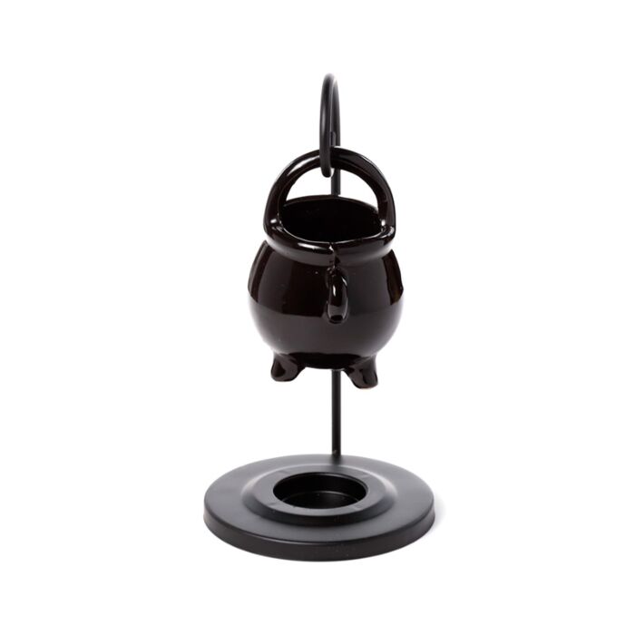 Black Cauldron Hanging Oil Burner with Stand