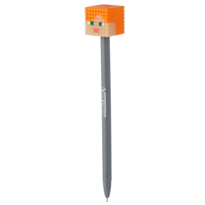 Minecraft Fine Tip Pen with Silicone Topper (Alex/Steve/Creeper/Enderman)