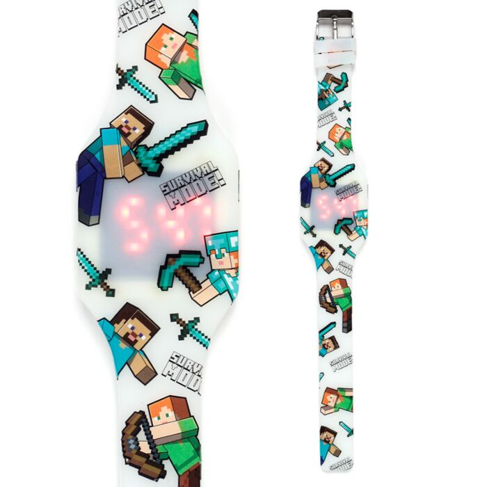 Minecraft Glow in the Dark Silicone Digital Watch