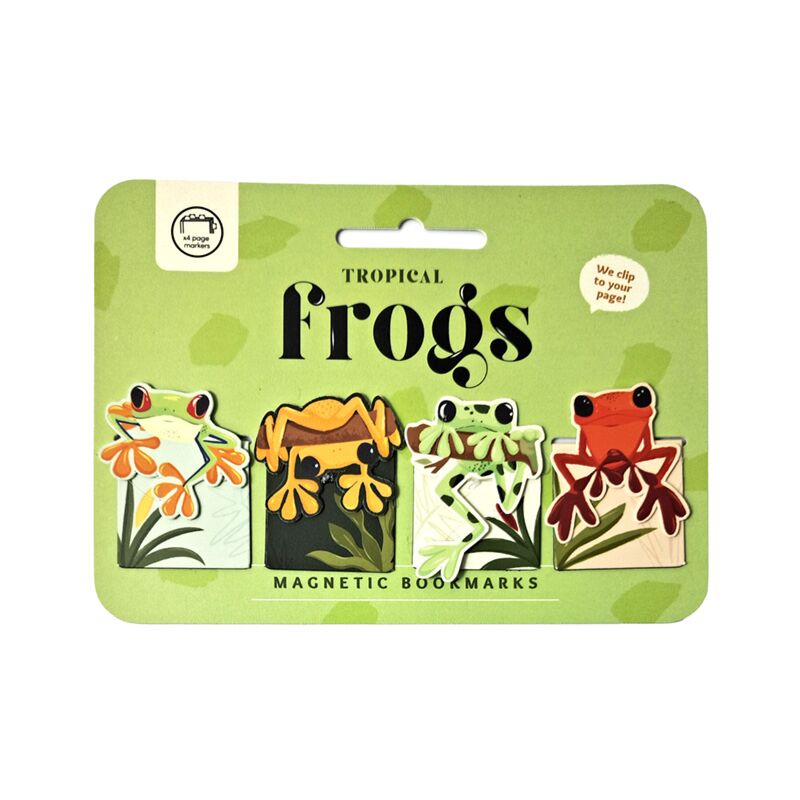 Tropical Frogs Magnetic Bookmark Set