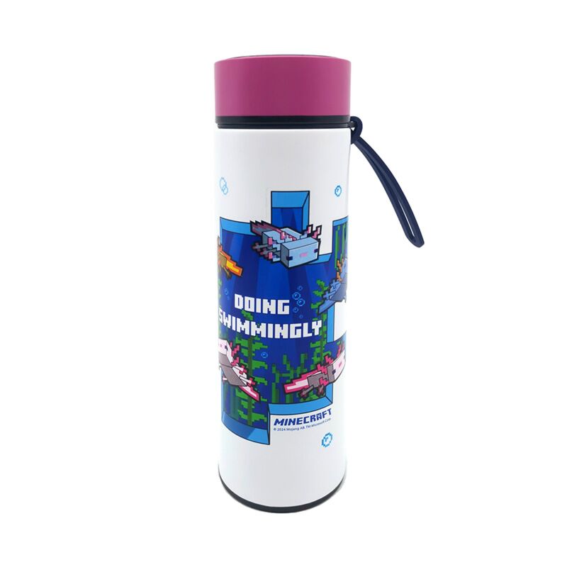 Minecraft Axolotl Hot & Cold Digital Thermometer Bottle
