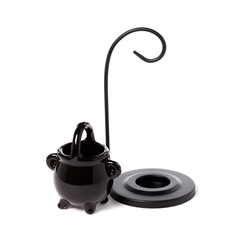 Black Cauldron Hanging Oil Burner with Stand