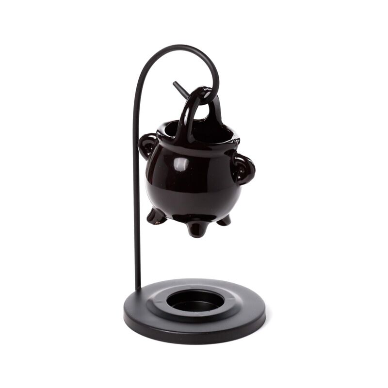Black Cauldron Hanging Oil Burner with Stand