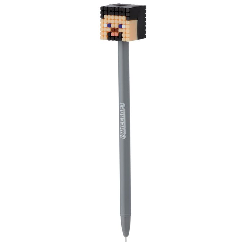 Minecraft Fine Tip Pen with Silicone Topper (Alex/Steve/Creeper/Enderman)