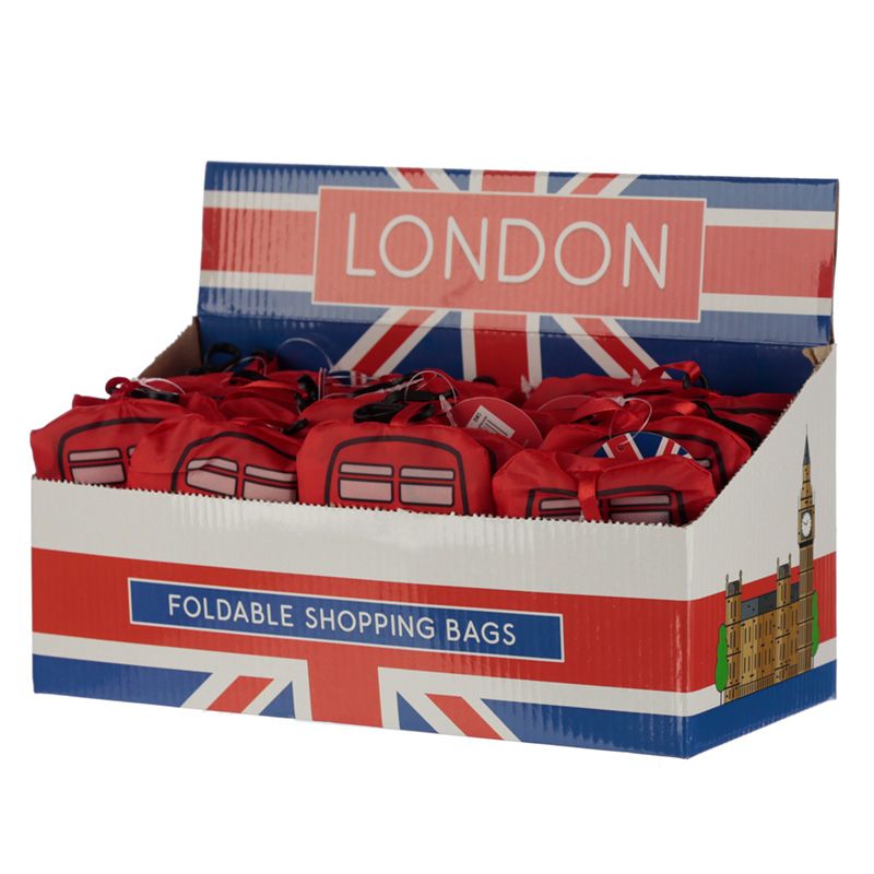 Foldable Reusable Shopping Bag London Icons Red Routemaster Bus