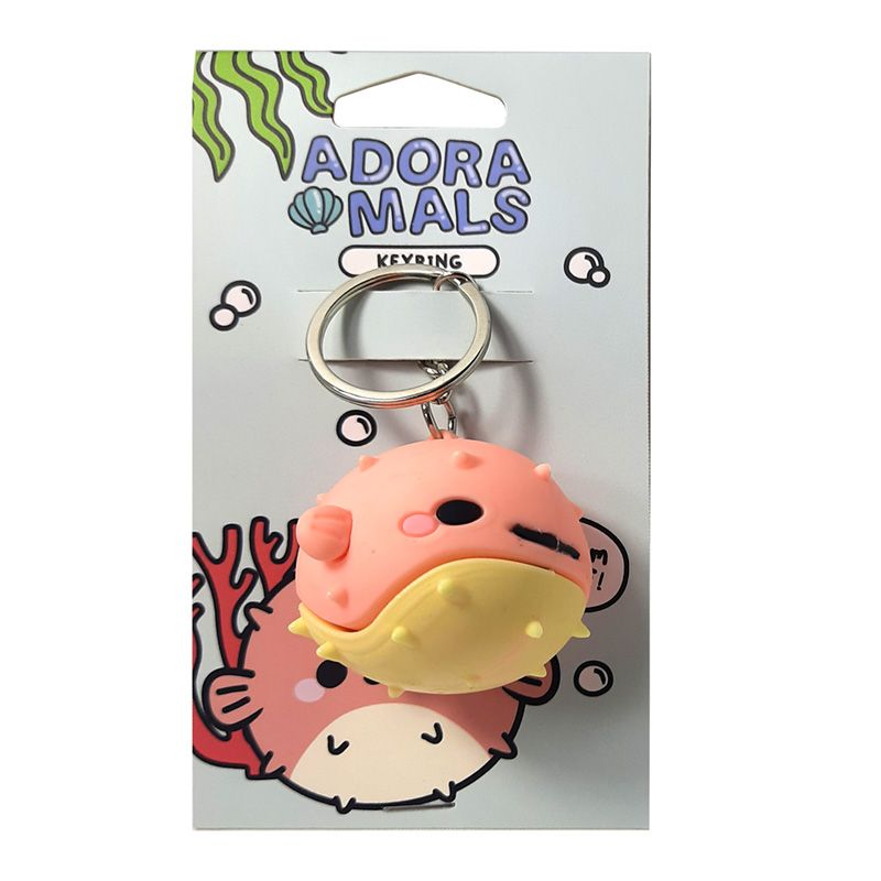 Puff the Puffer Fish Adoramals 3D PVC Keyring