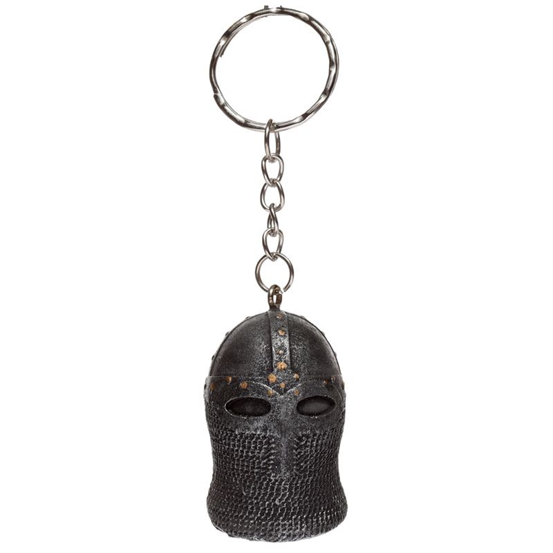 Medieval Knight Helmet Keyring