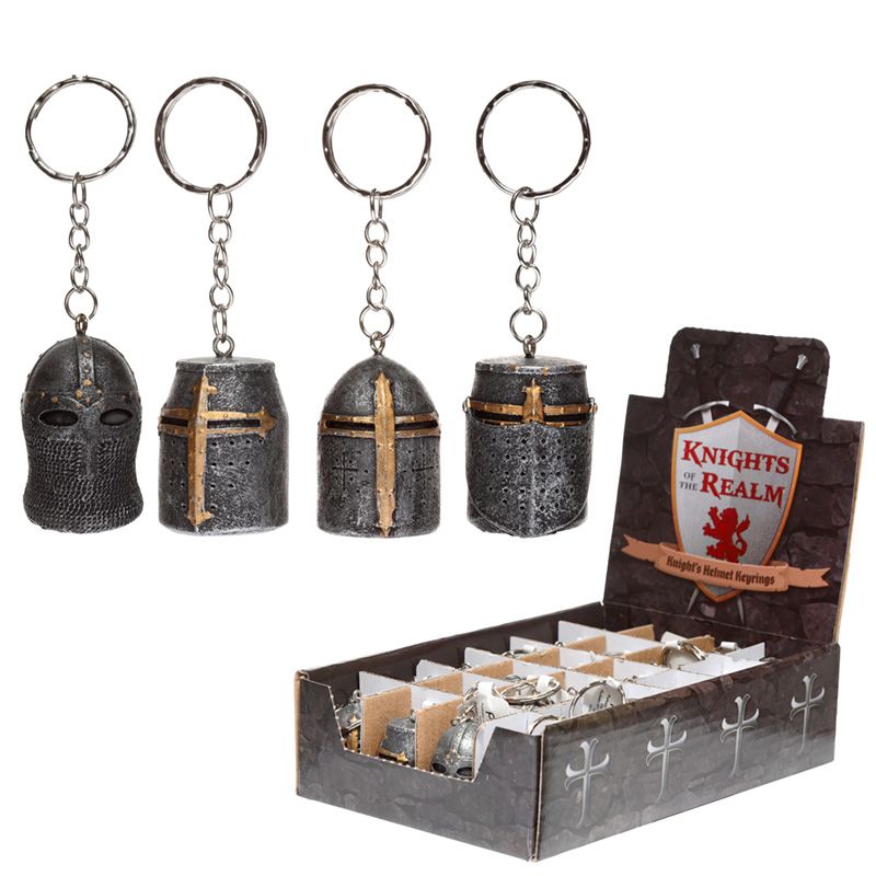 Medieval Knight Helmet Keyring