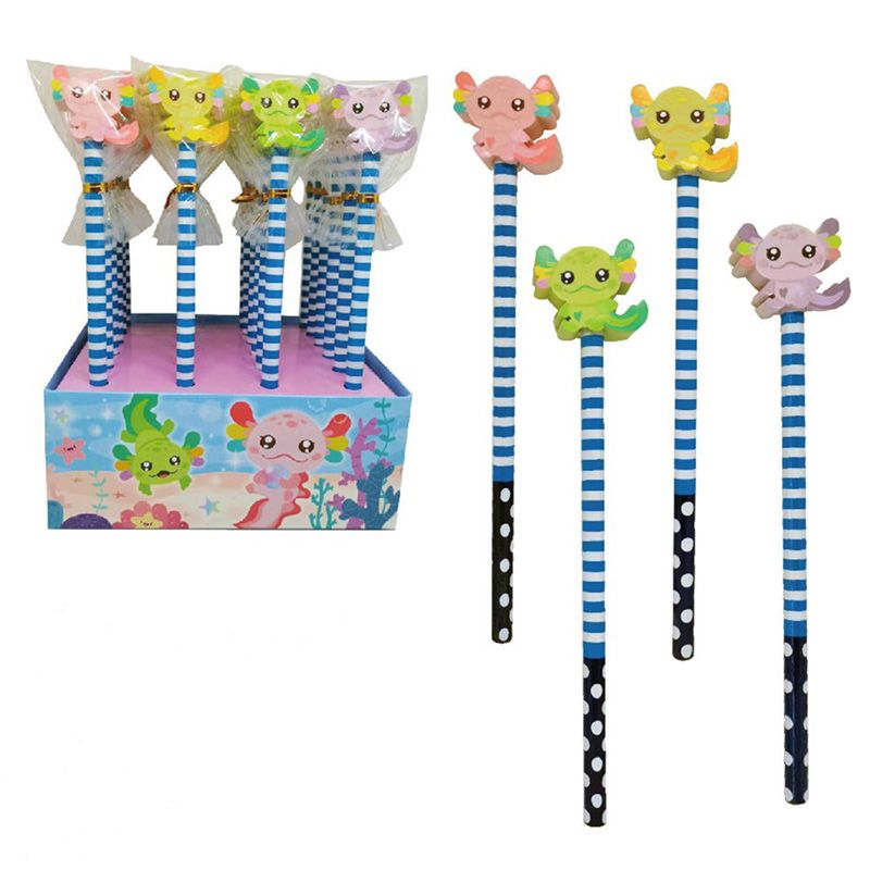 Axolotl (Salamander) Pencil & Eraser Topper