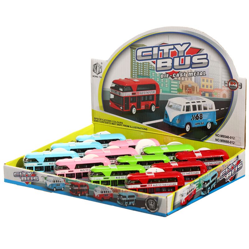 City Bus Pull Back Action Toy