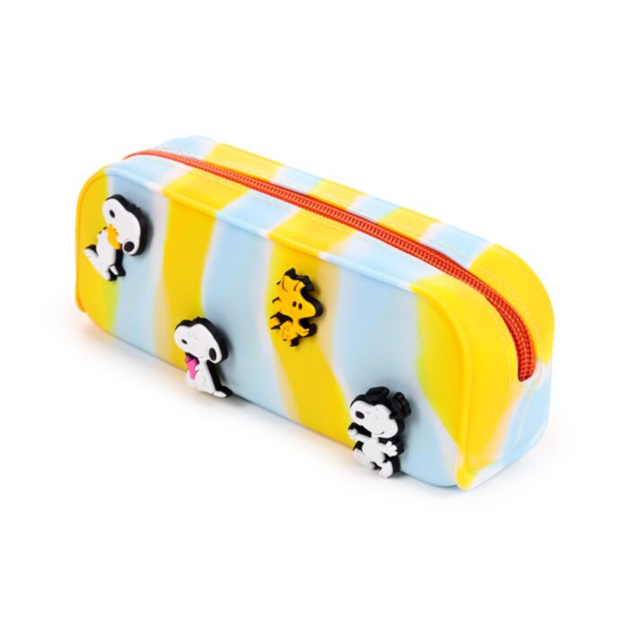 Peanuts Snoopy & Woodstock Charms Silicone Pencil Case