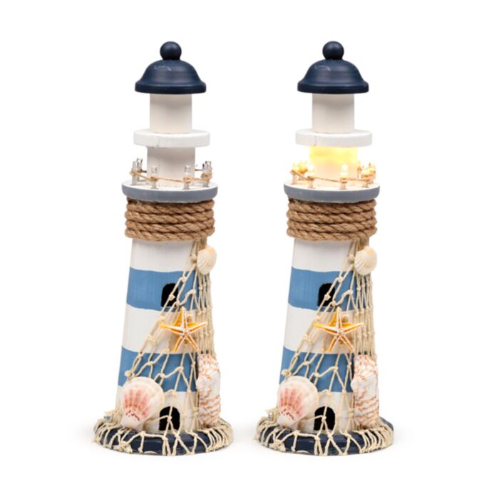Souvenir Seaside - Lighthouse Figurines Seashells with LED light