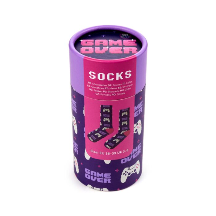 Game Over Socks in a Tube