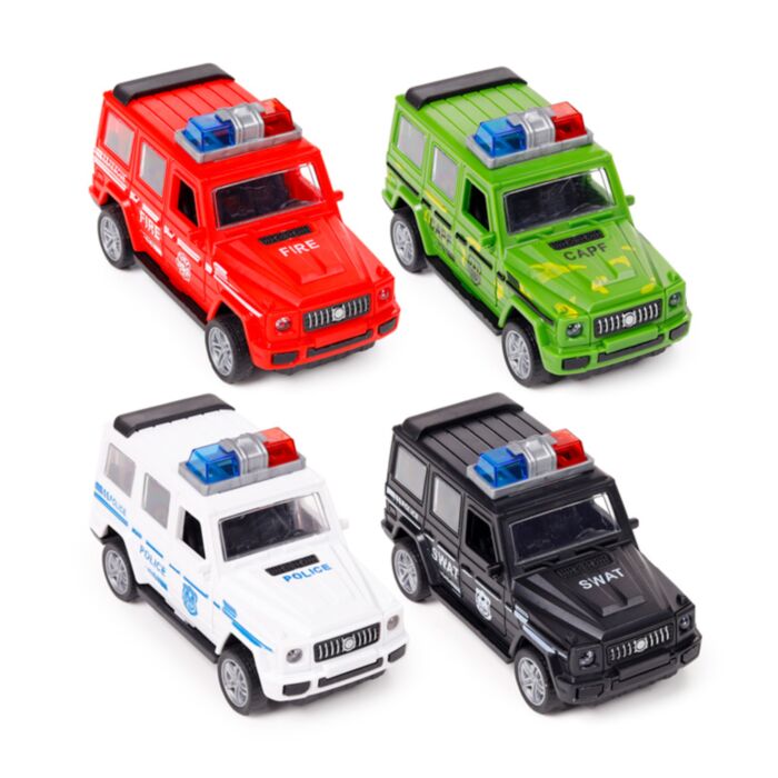 Off-Road Emergency Vehicle Friction Push/Pull Action Toy
