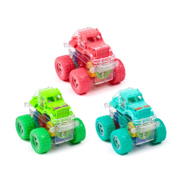 Stunt Tractor with Gears Friction Push/Pull Action Toy